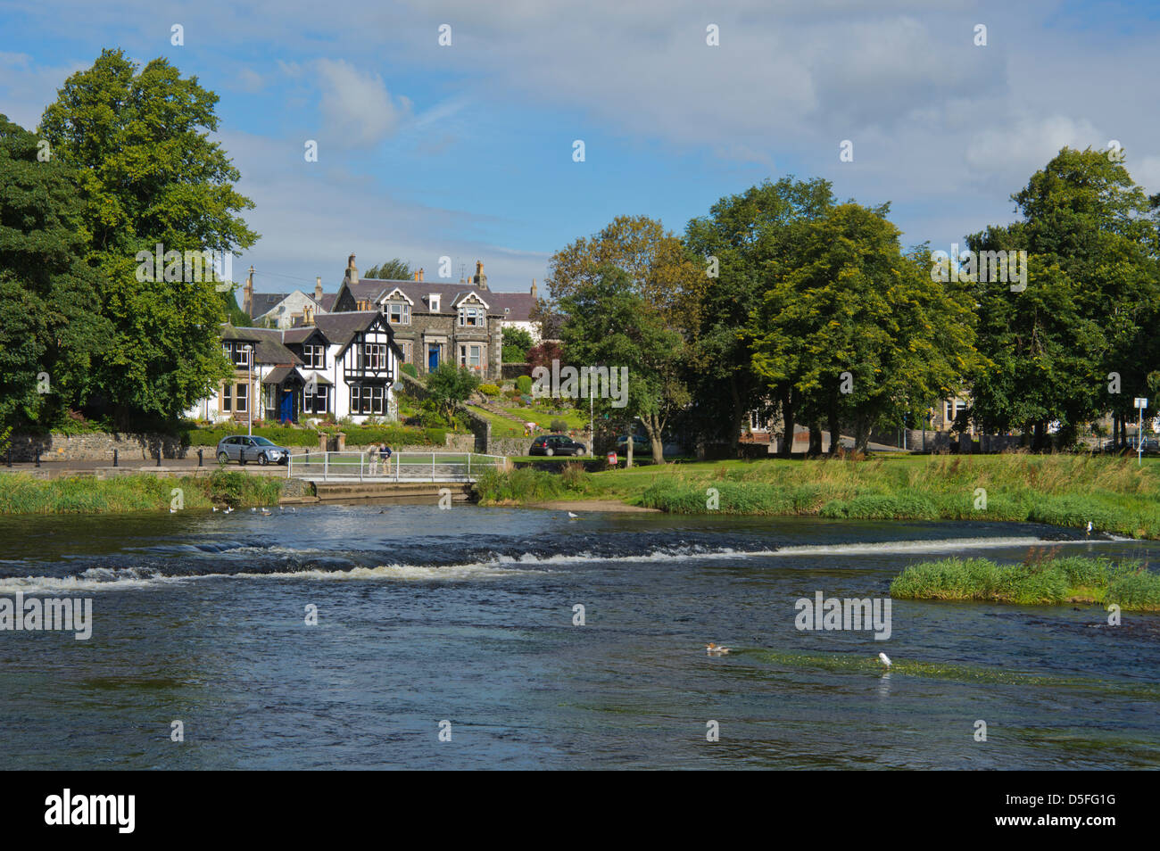 The river Tweed at Peebles, Borders Region, Scotland Stock Photo - Alamy
