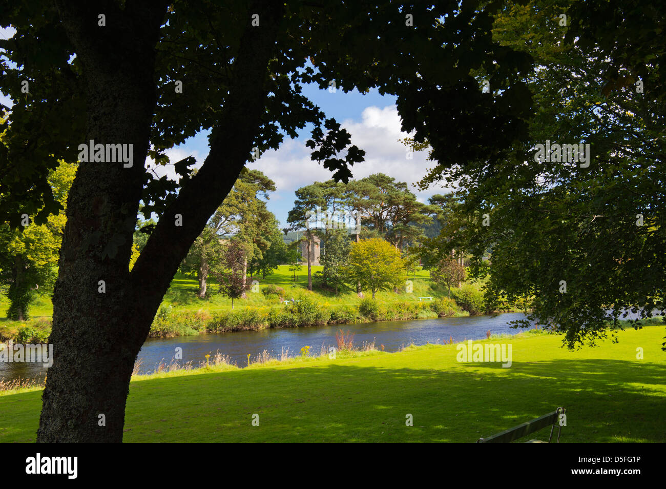 The river Tweed at Peebles, Borders Region, Scotland Stock Photo - Alamy