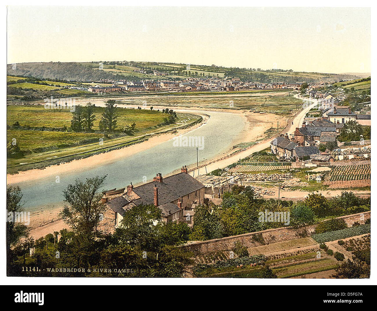 This landscape photograph depicts the scenic view of Wadebridge and the ...