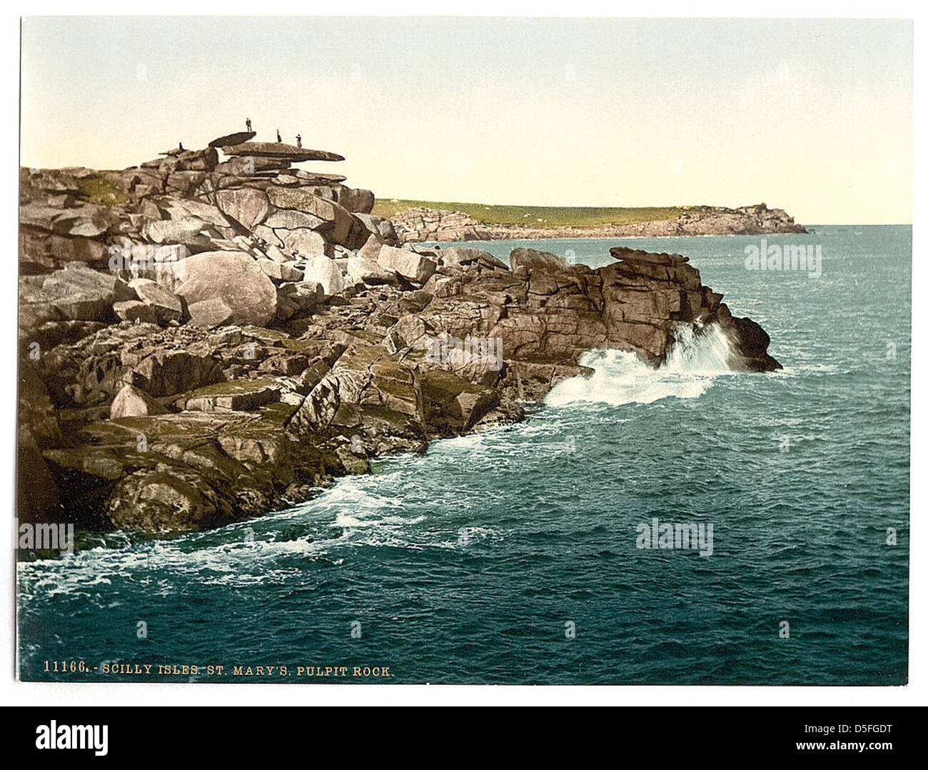 A scenic view of Pulpit Rock on St. Mary's, one of the Scilly Isles in ...