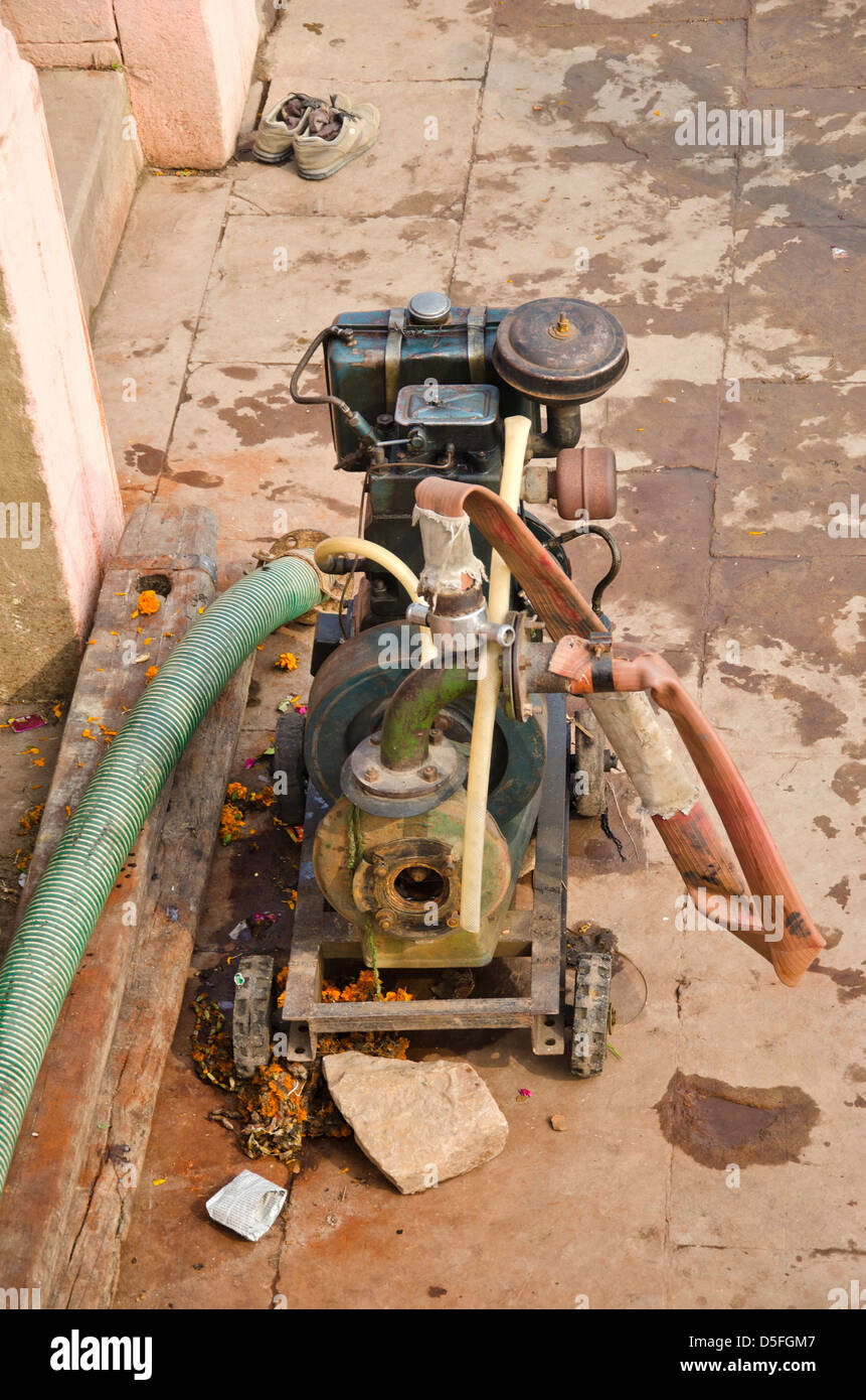 old and grunge generator in Varanasi street, India Stock Photo - Alamy