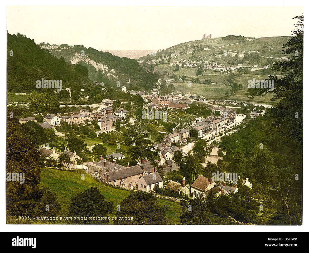 A photograph of Matlock Bath in Derbyshire, England, viewed from the ...
