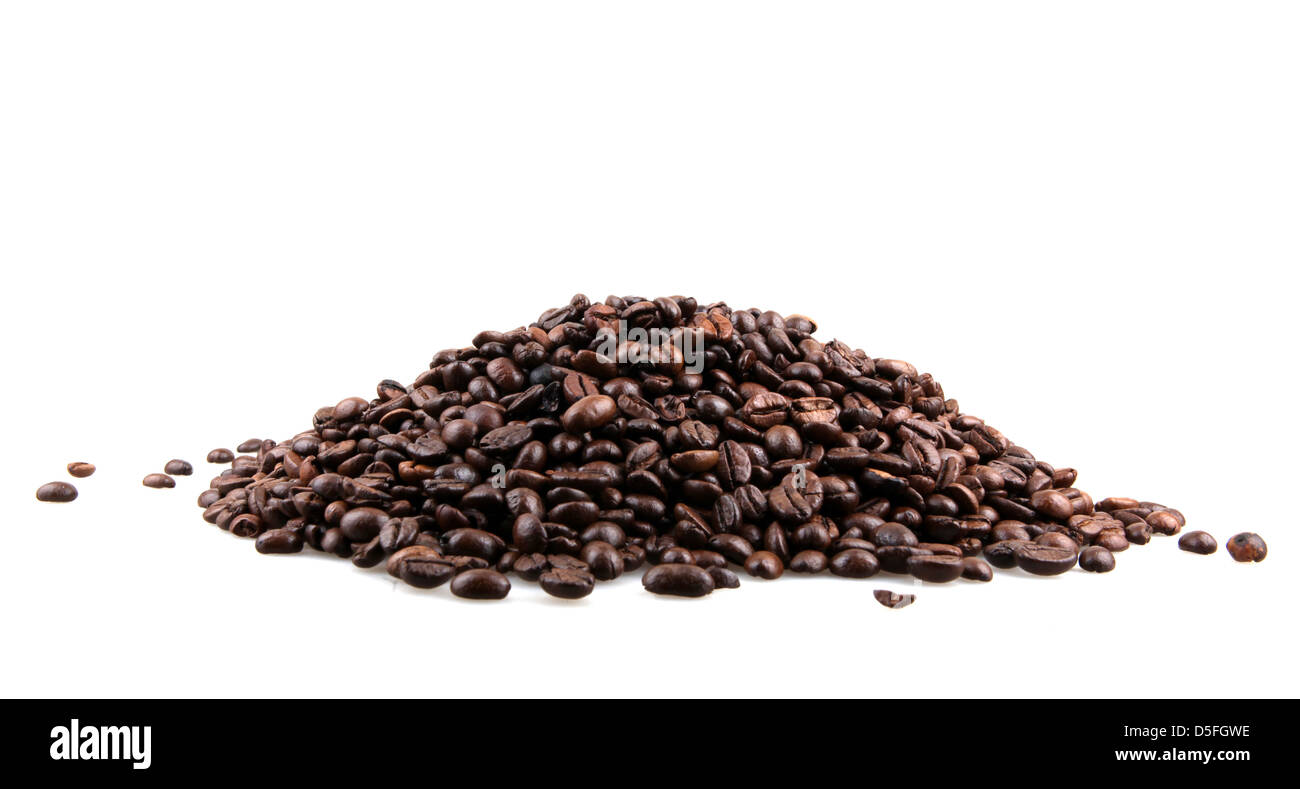 Coffee Beans isolated on white Stock Photo - Alamy