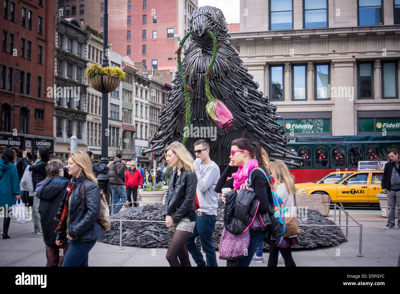 "Bird" 2012 by the artist Will Ryman is seen on exhibit in Madison ...