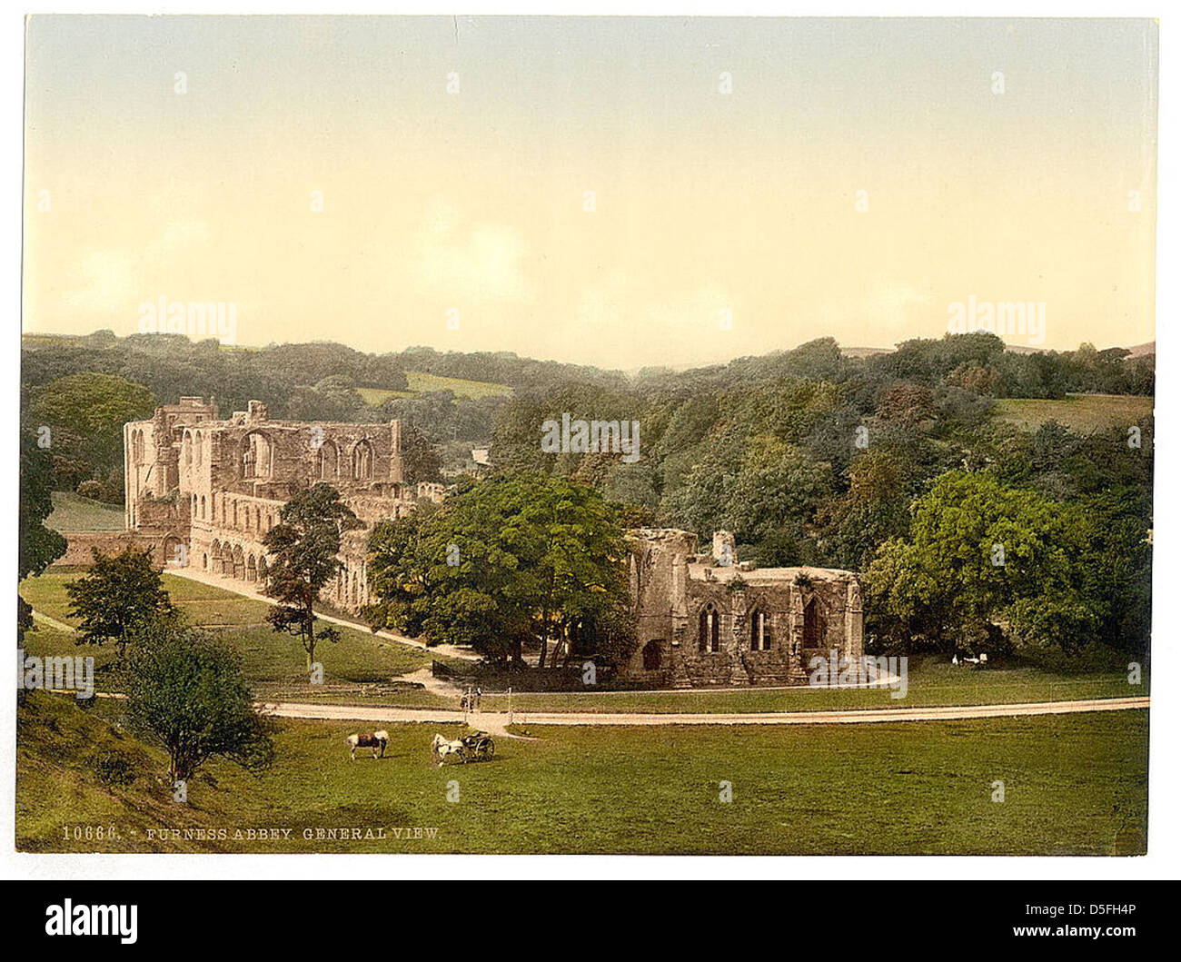 A general view of Furness Abbey in England, showcasing the historic ...