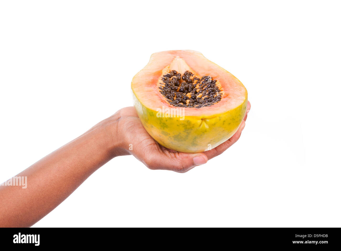 Woman holding papaya hi-res stock photography and images - Alamy
