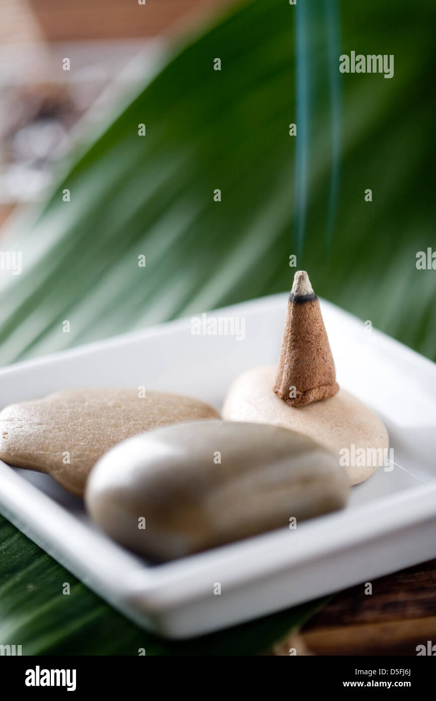 Closeup burning incense stick hi-res stock photography and images - Alamy