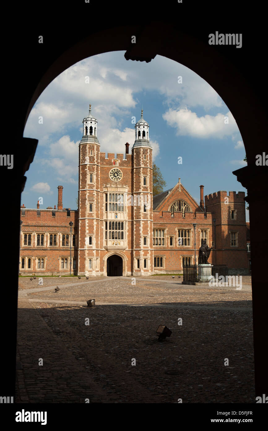 England, Berkshire, Eton College, School Yard and Lupton’s Tower from ...