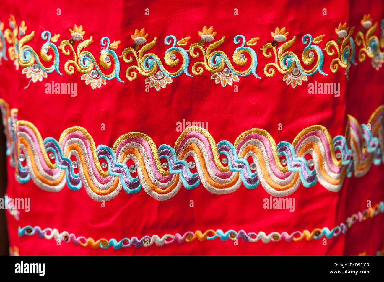 Colourful fabric for sale, Yangon (Rangoon), Myanmar, (Burma Stock ...