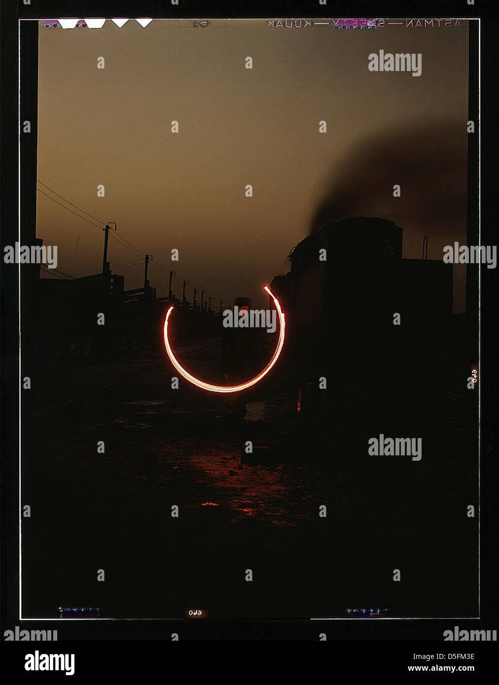 A switchman from the Indiana Harbor Belt Railroad is demonstrating the ...