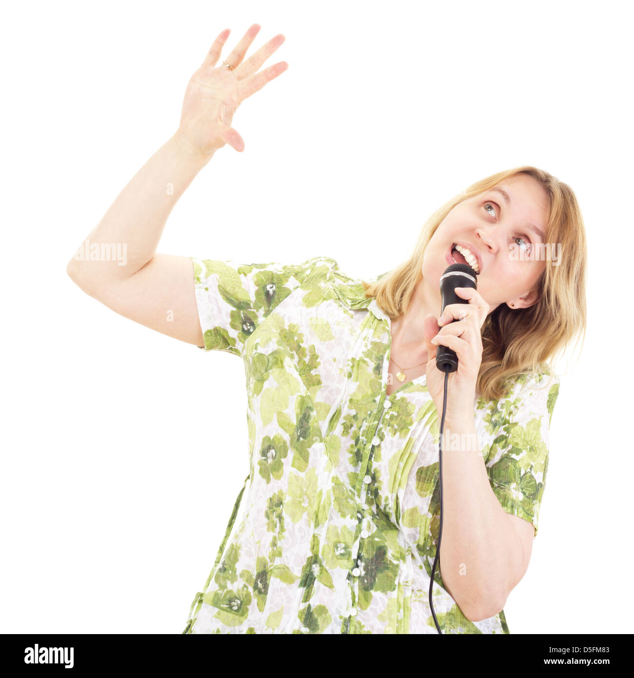 Female singing karaoke hi-res stock photography and images - Alamy