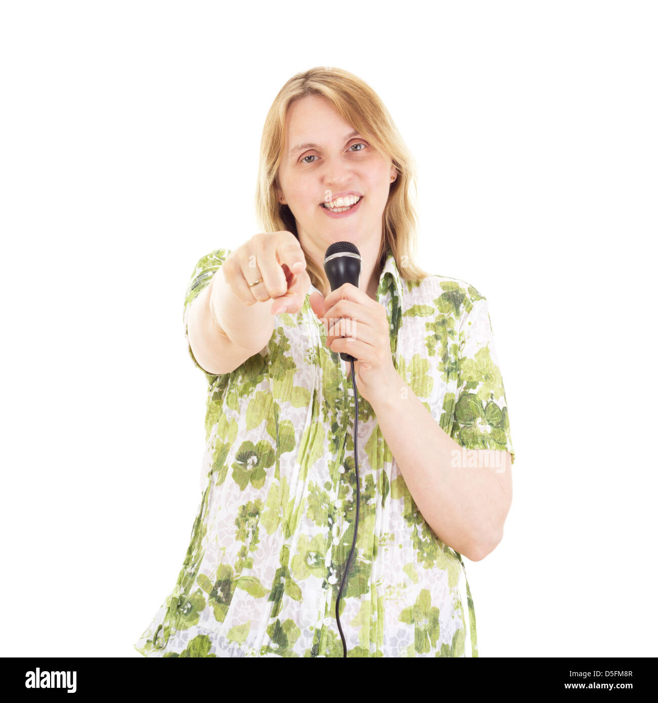 Female singing karaoke hi-res stock photography and images - Alamy