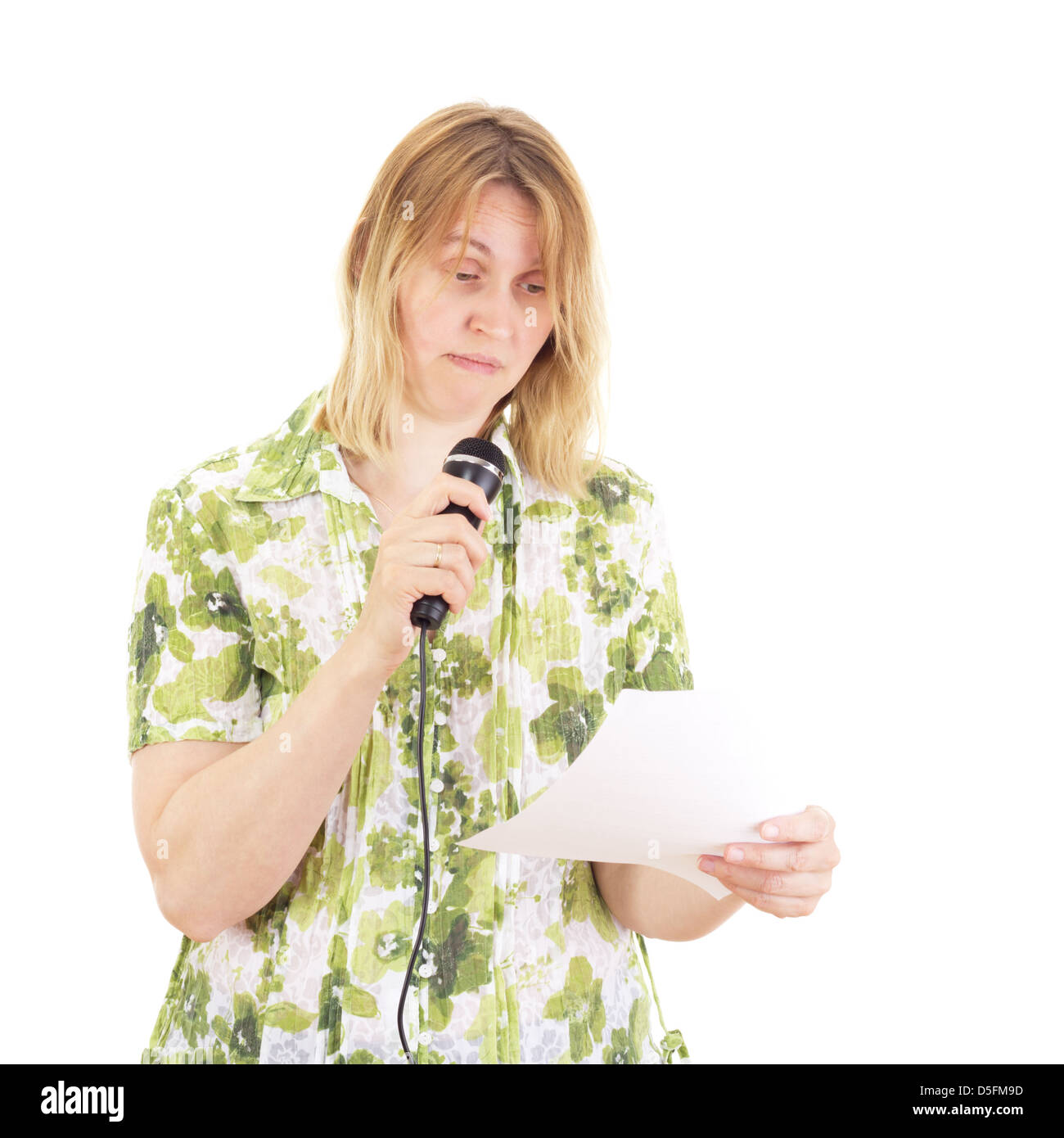 Beautiful woman giving a presentation Stock Photo - Alamy