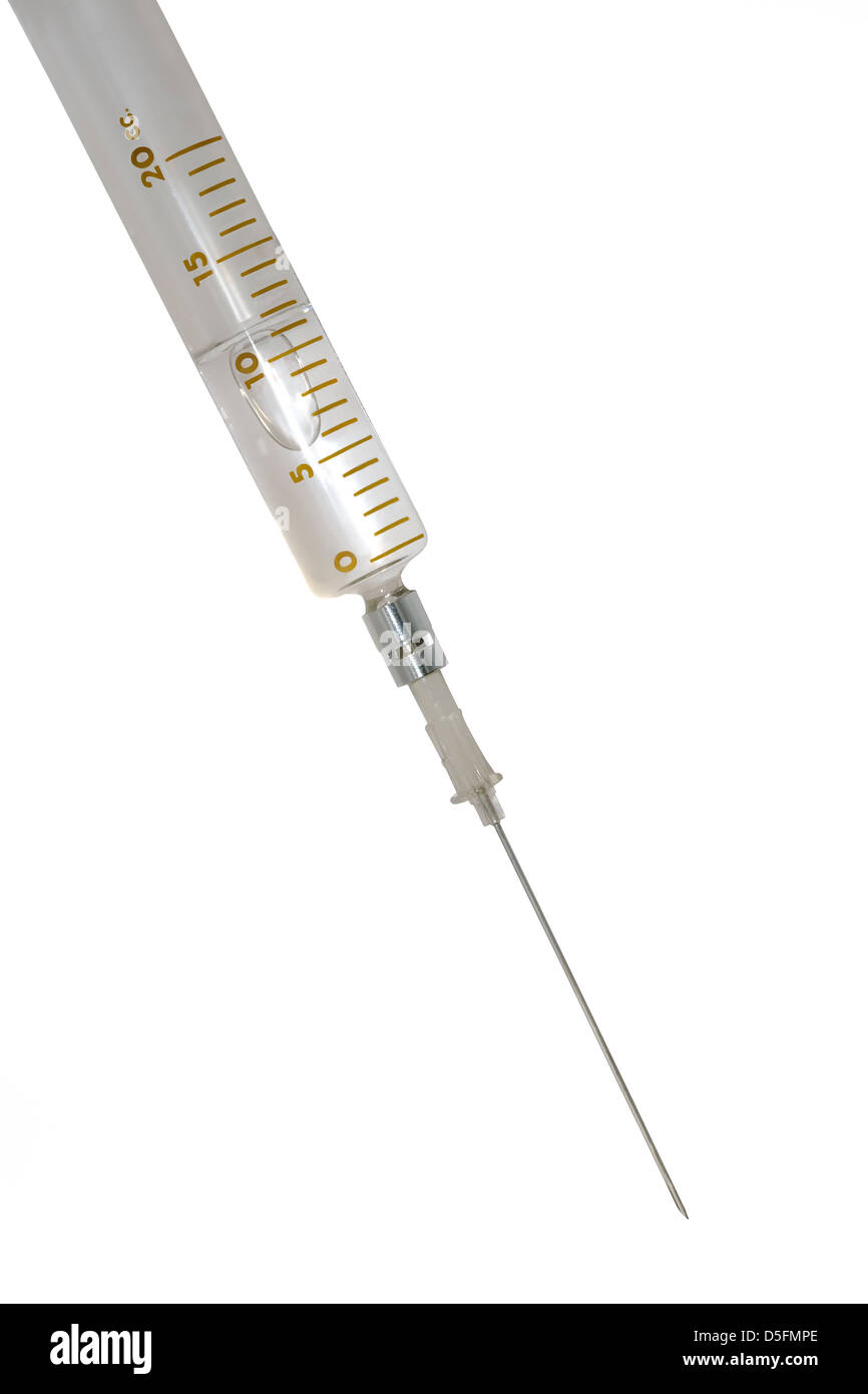 Close up of syringe isolated on white background Stock Photo - Alamy