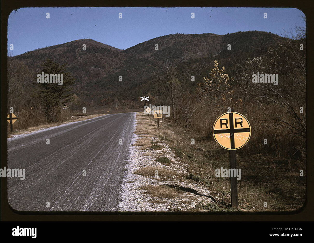 Railroad crossing along the Skyline Drive, Virginia (LOC Stock Photo ...