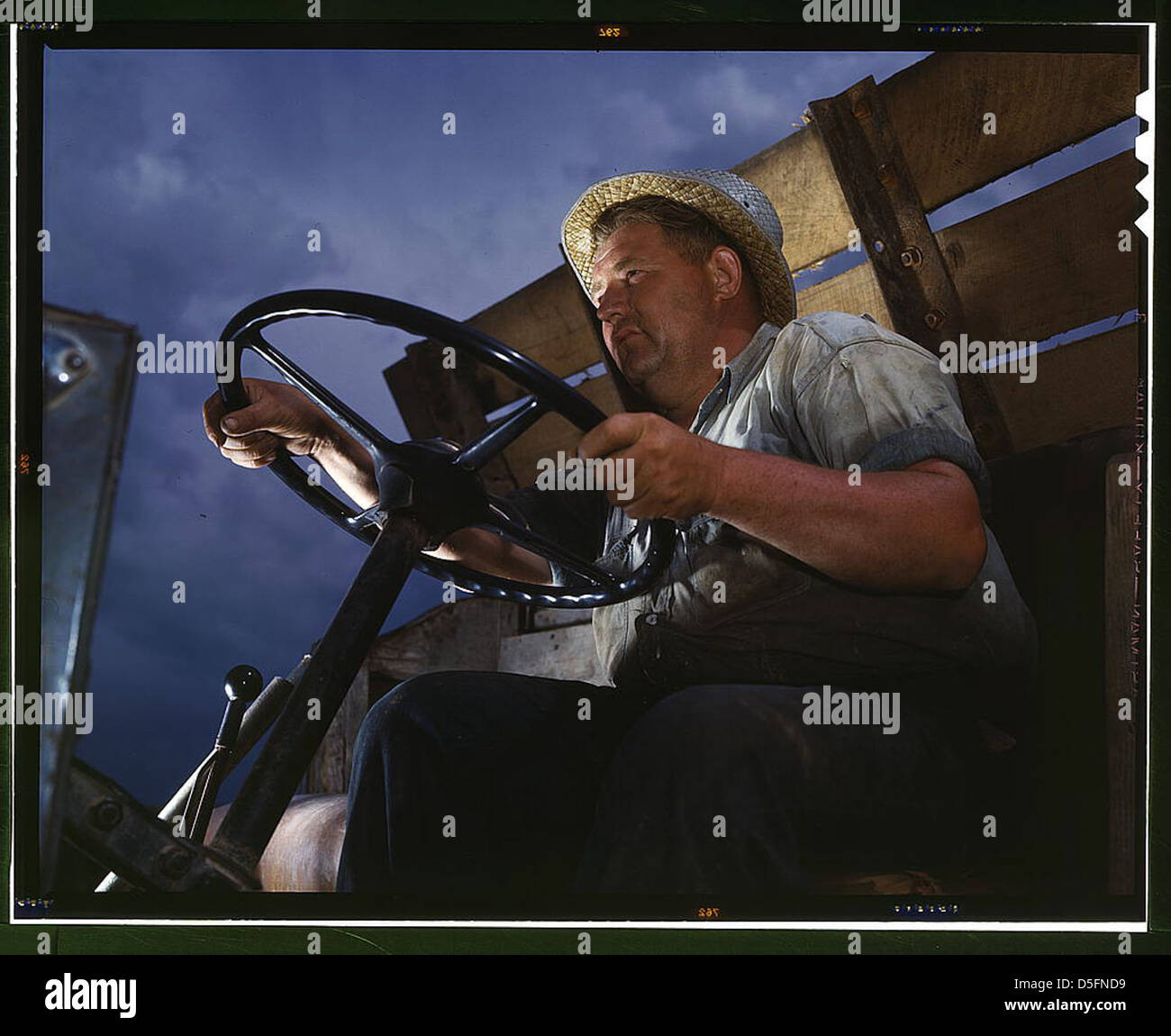 Truck driver at TVA's Douglas Dam, Tennessee (LOC Stock Photo - Alamy