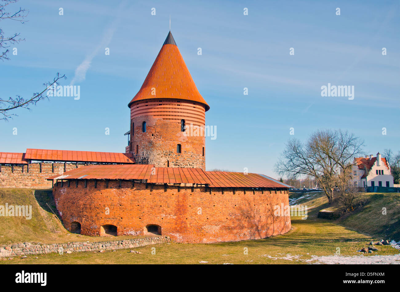 historical medieval Kaunas castle with tower, Lithuania Stock Photo - Alamy