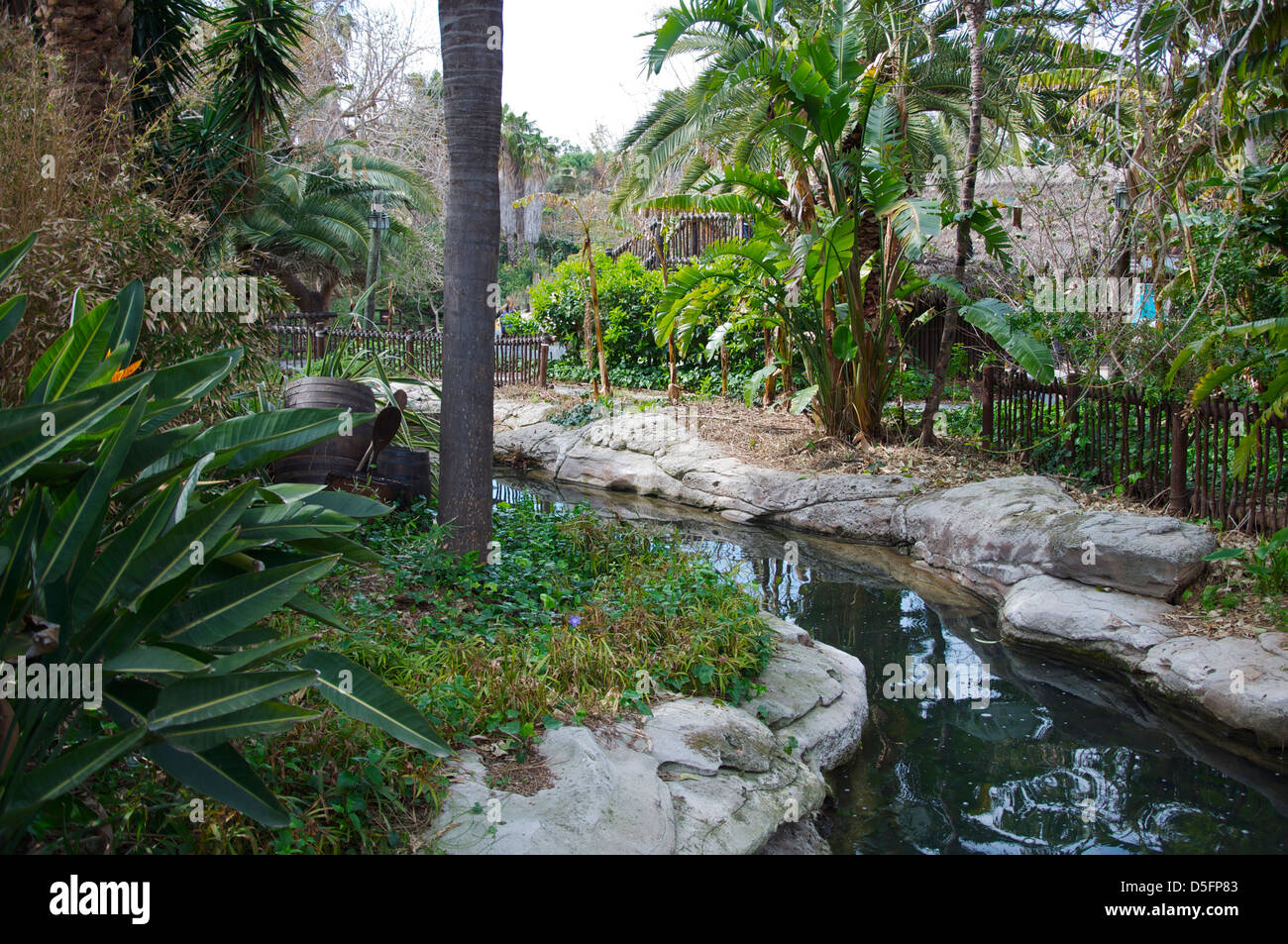 Jungle ride in Port Aventura theme park Stock Photo - Alamy