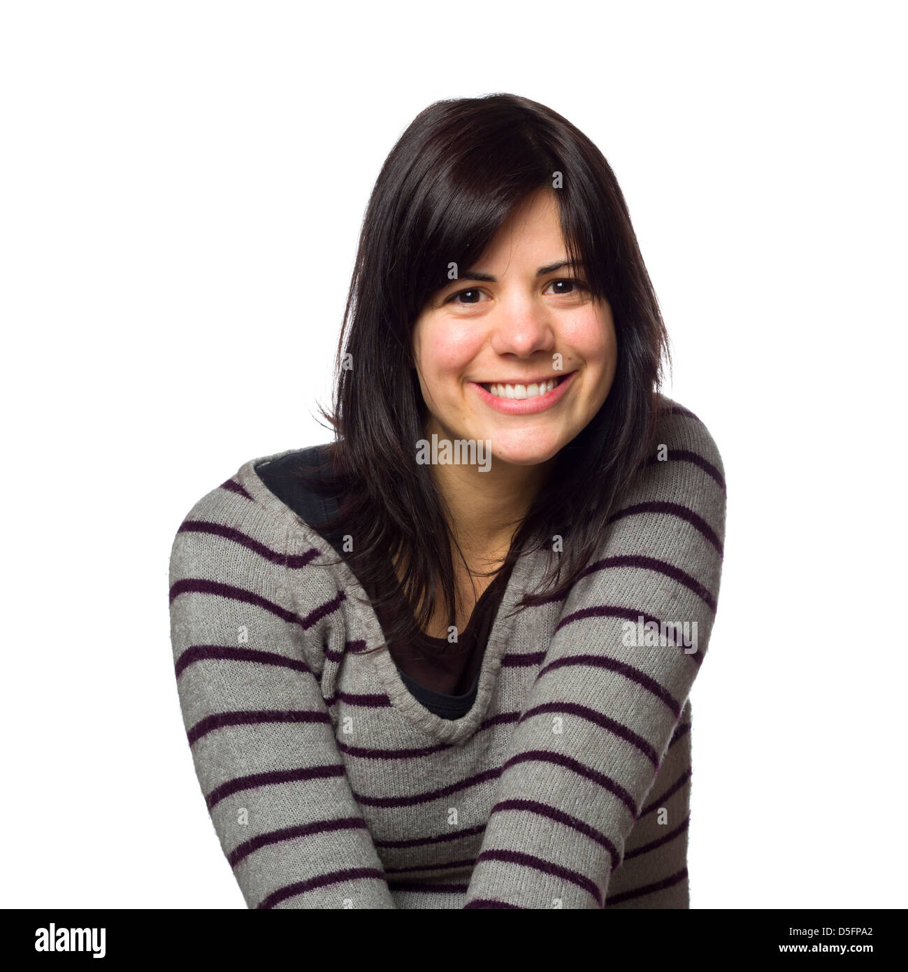 Portrait of cute young woman looking at camera Stock Photo - Alamy