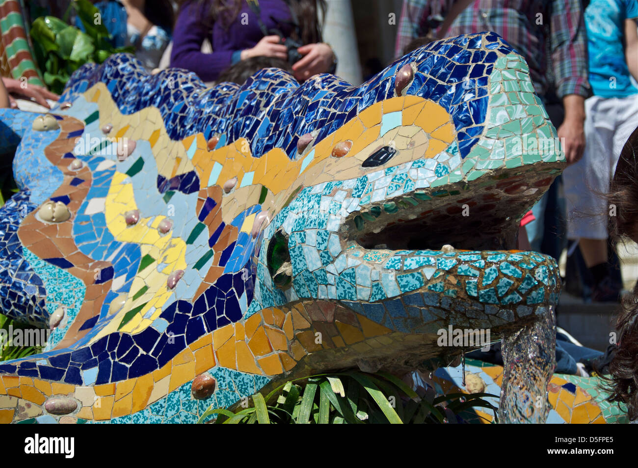 Barcelona Gaudi dragon in Park Guell, Spain Stock Photo - Alamy
