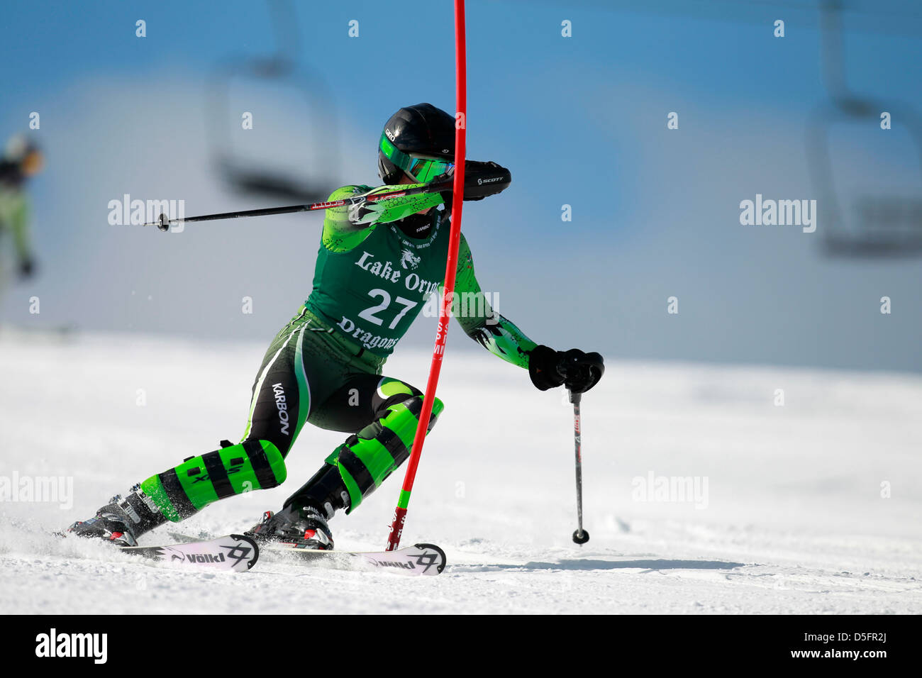 Ski gate slalom hi-res stock photography and images - Alamy