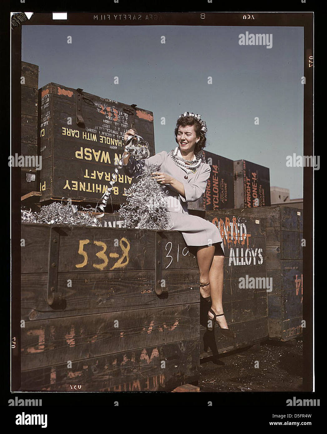 Annette del Sur is pictured promoting a World War II salvage campaign ...