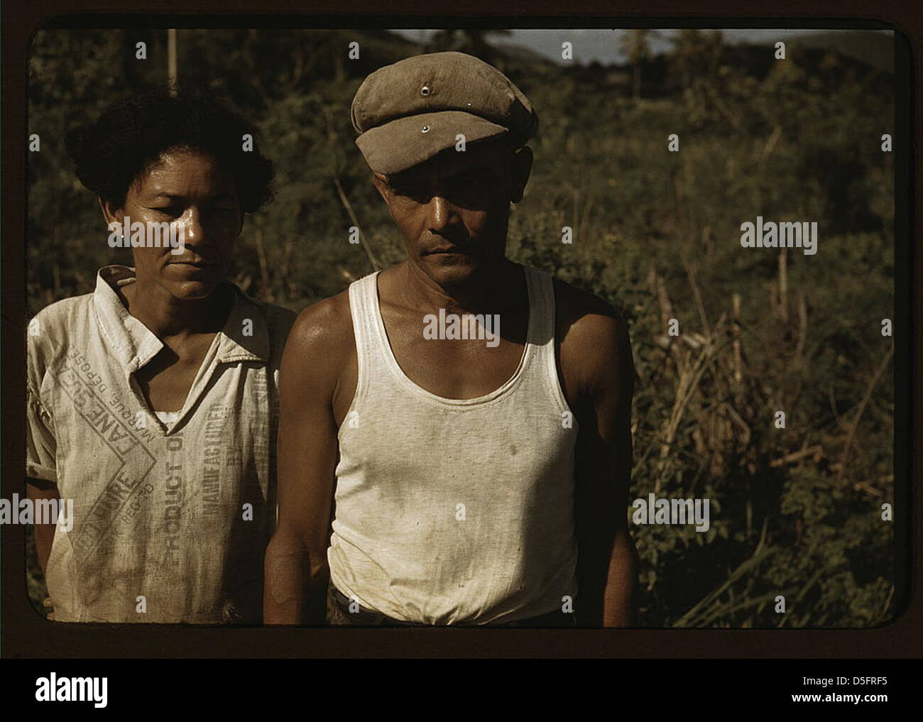 A 1941 photograph showing a sugar cane worker and his partner in Rio ...