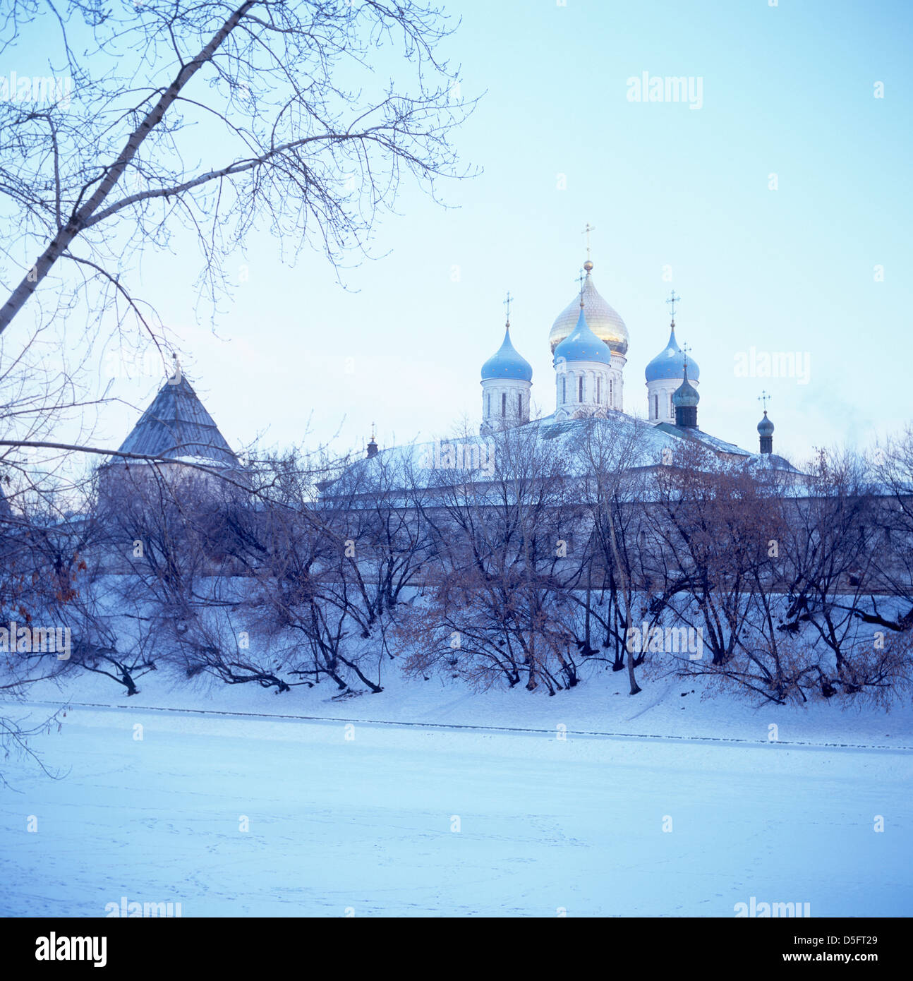 Novospassky monastery at winter Stock Photo - Alamy