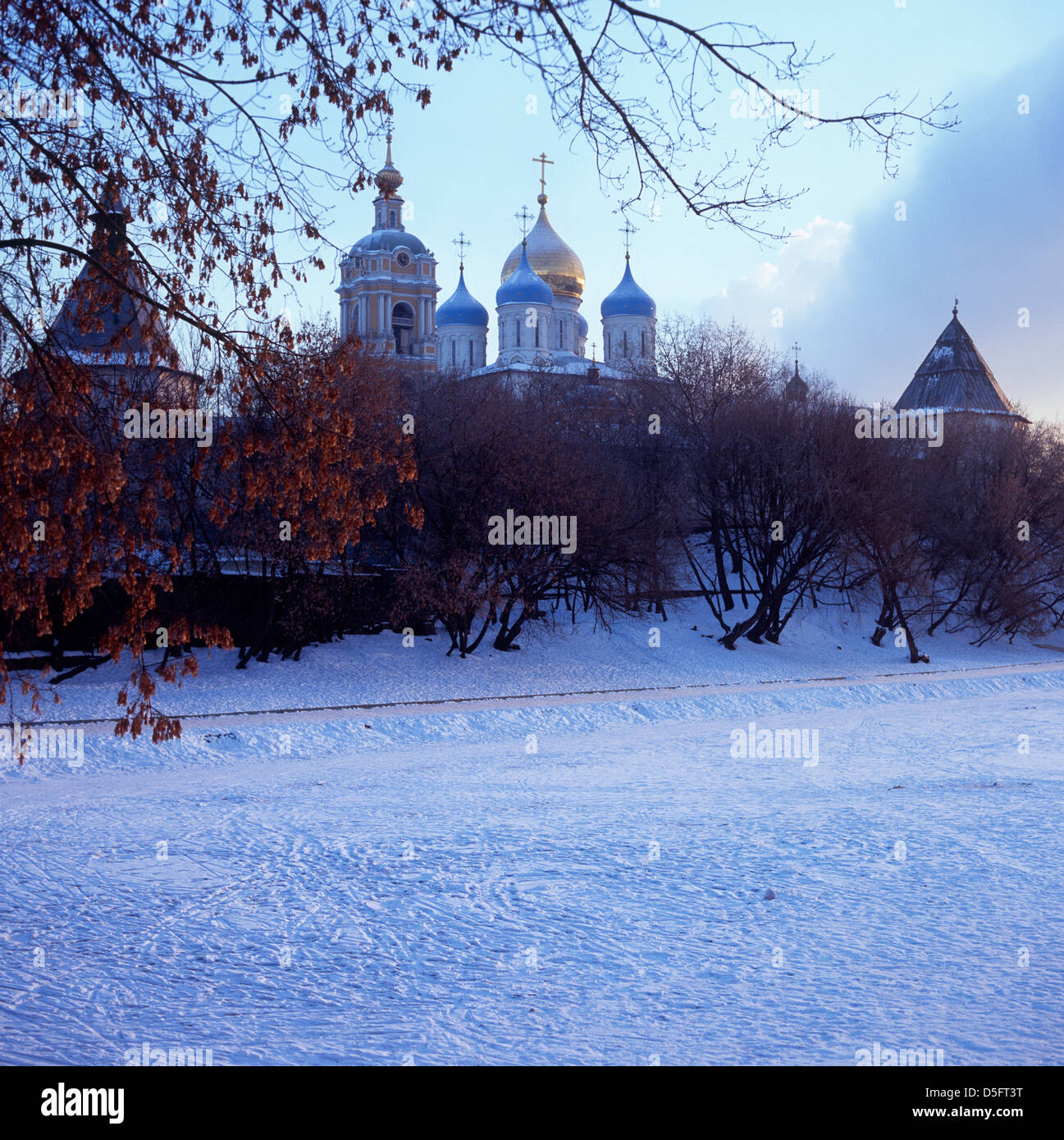 Novospassky monastery at winter Stock Photo - Alamy