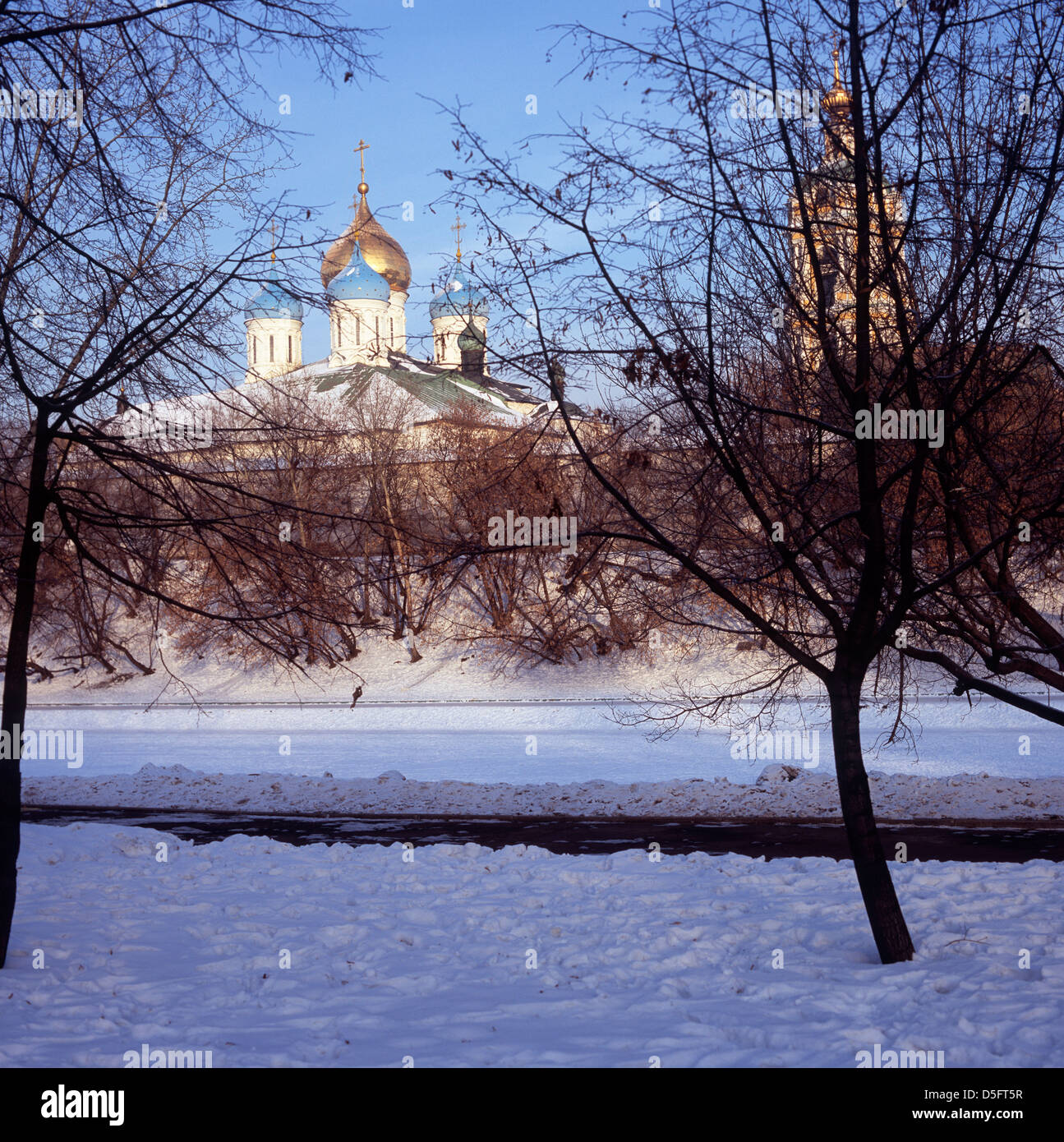 Novospassky monastery at winter Stock Photo - Alamy