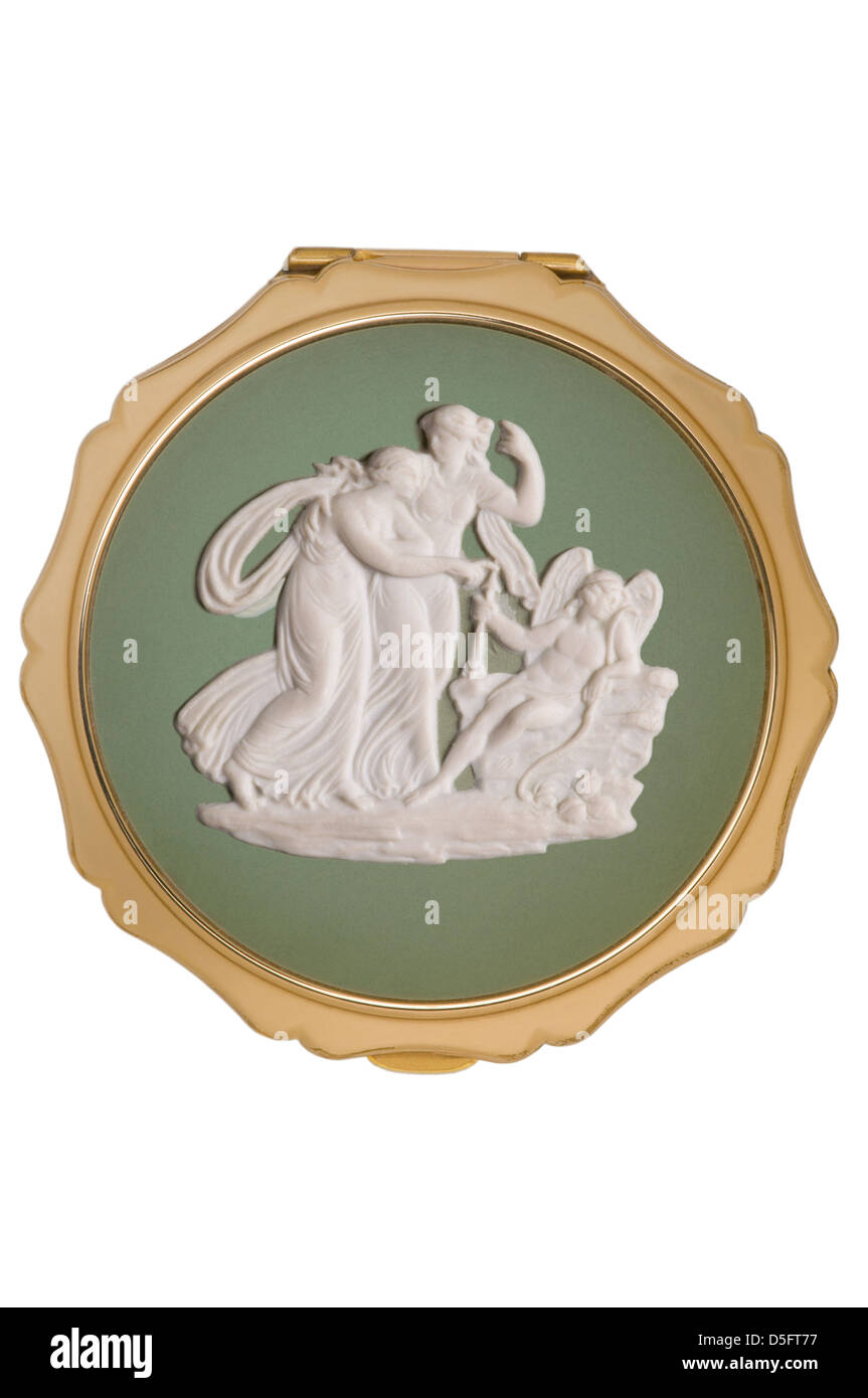 Stratton makeup compact on white Stock Photo - Alamy