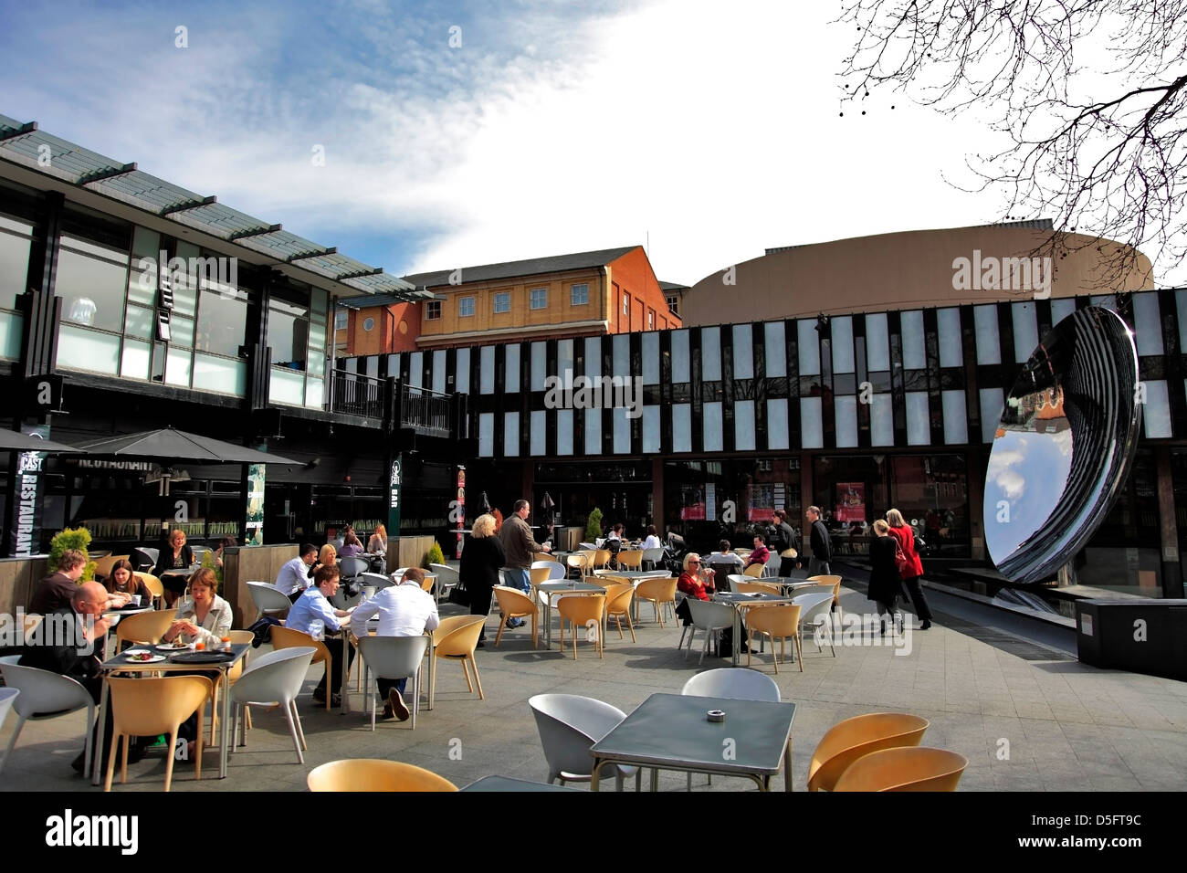 Nottingham Playhouse Theatre and the Sky Mirror, Nottingham city centre ...