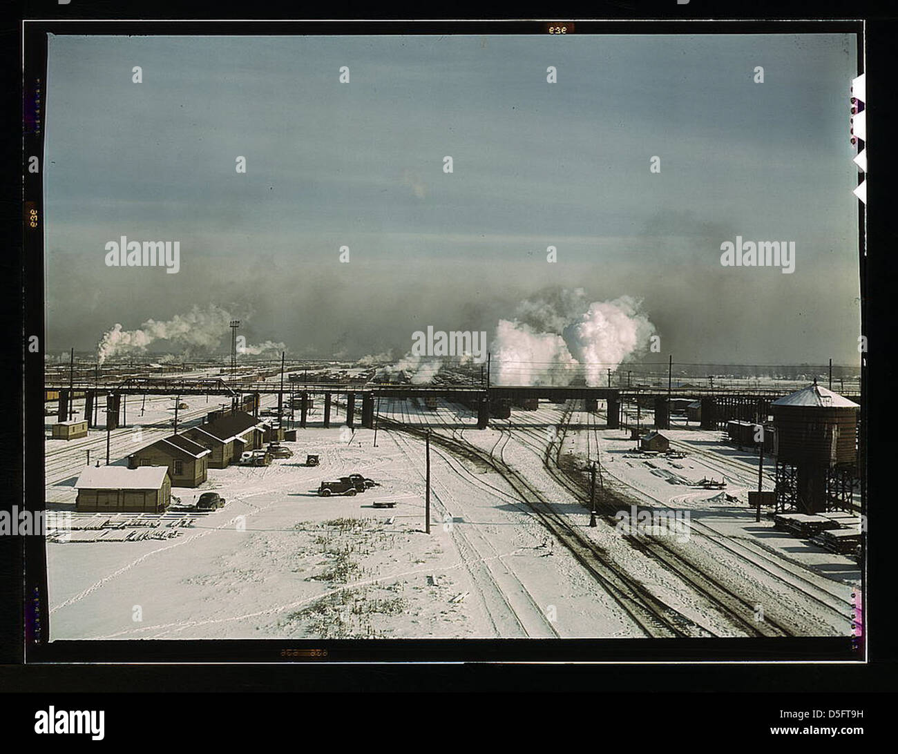 A 1942 photograph of the C&NW Railroad’s Proviso Yard in Chicago ...