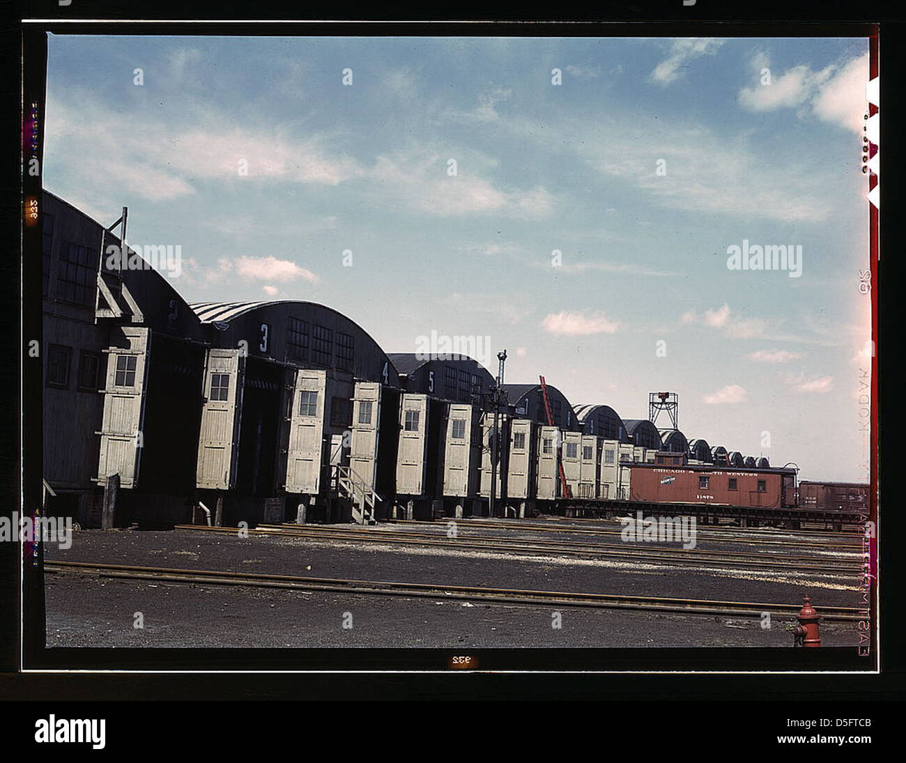 This image shows tracks leading into the freight house at Proviso Yard ...