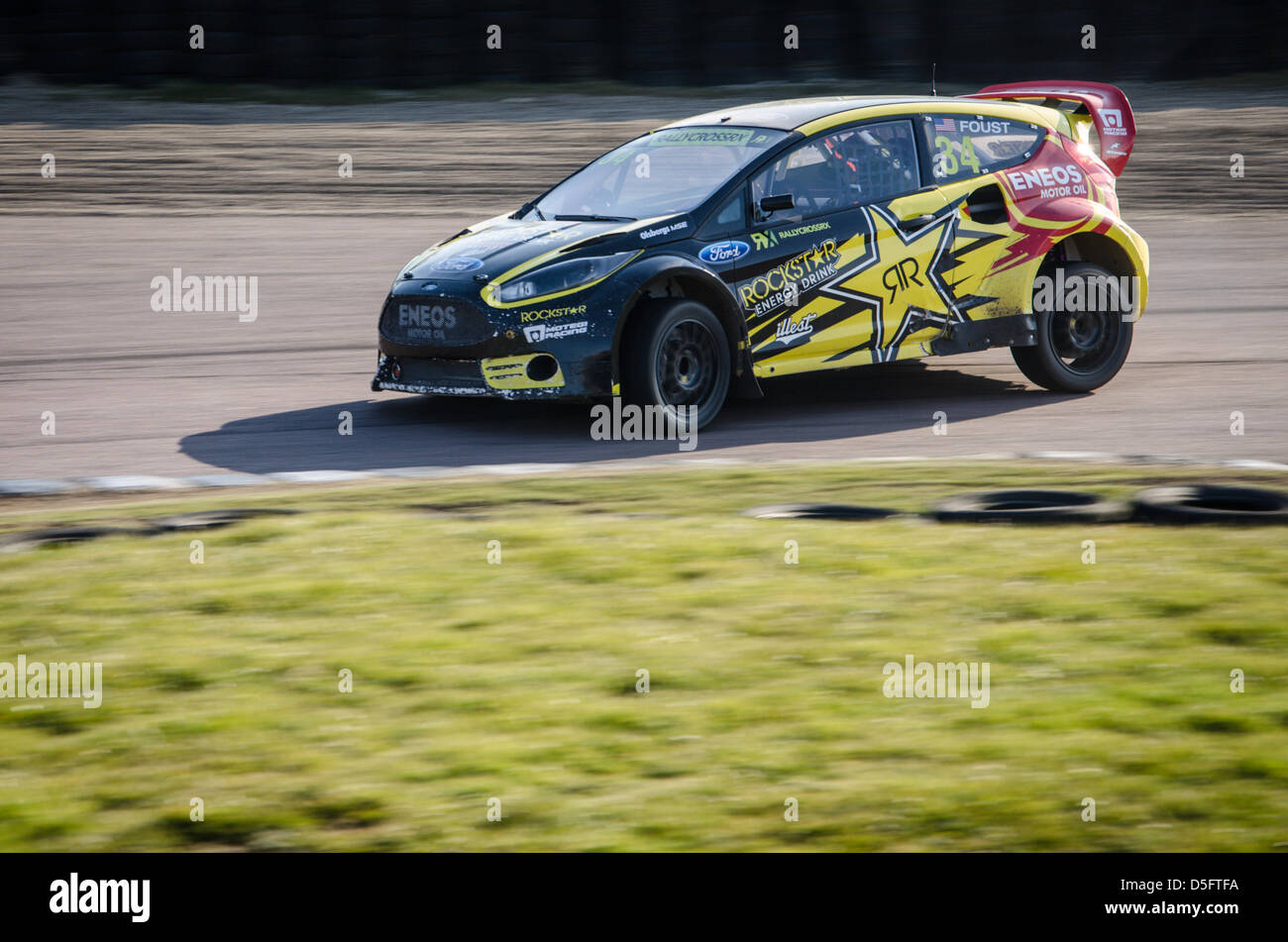 Tanner Foust (USA) racing at Lydden Hill Race Circuit during the ...