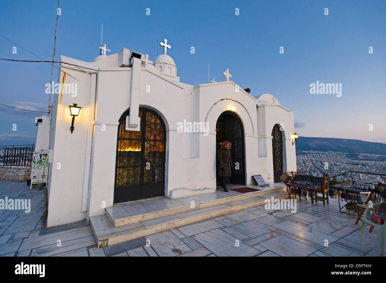 St. George's Chapel on Mount Lycabettus, Athens, Greece, Europe Stock ...