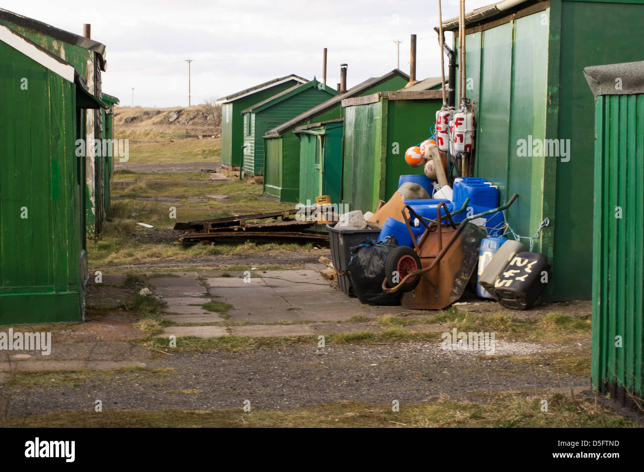 Fishermen's Huts in Redcar, Teesside Stock Photo - Alamy