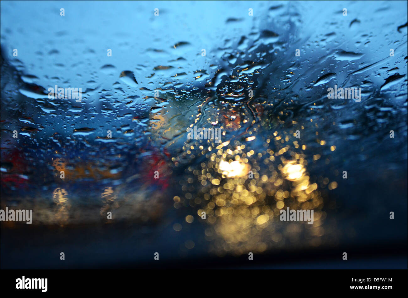 Windshield Rain Night