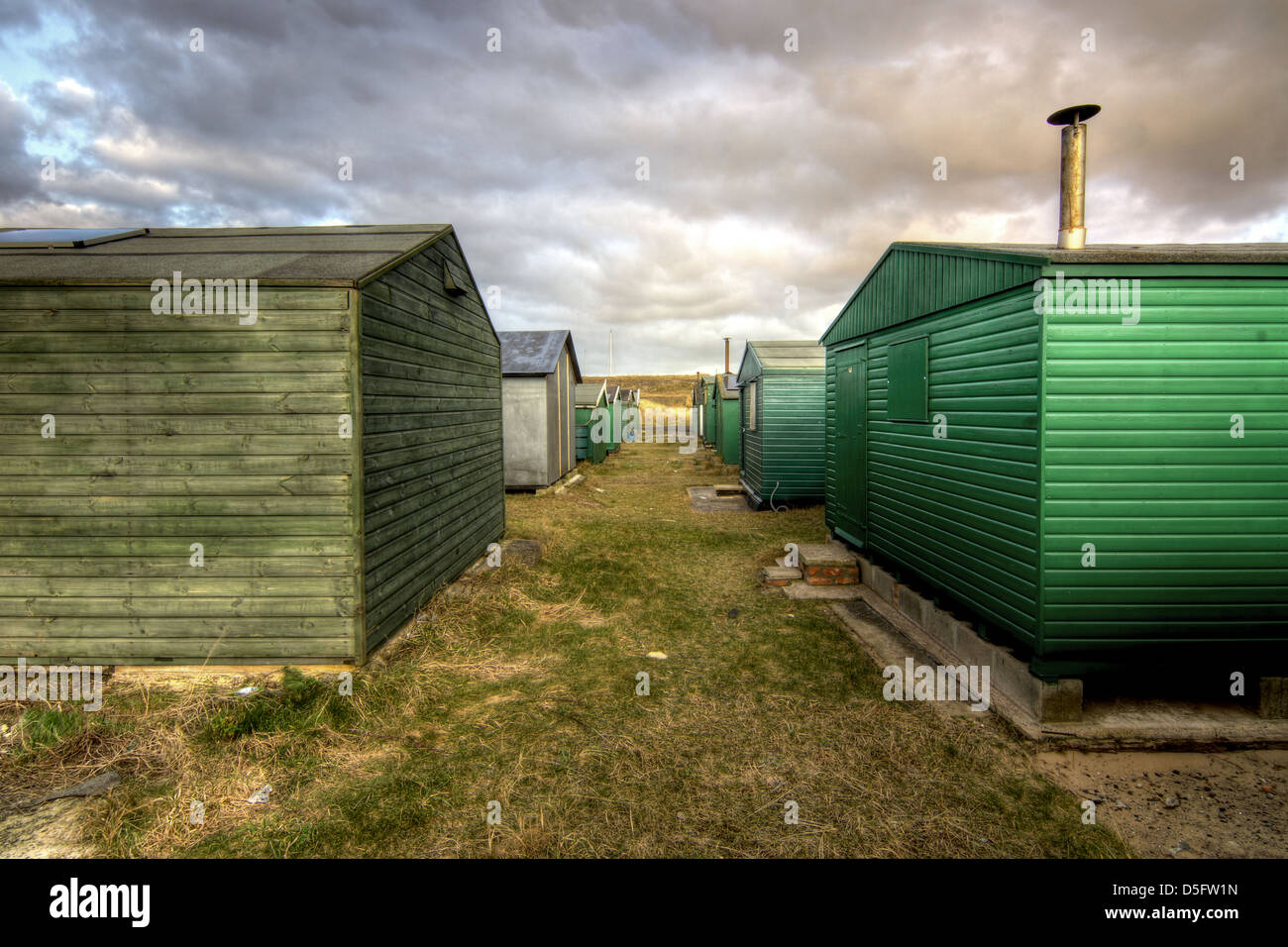 Fishermen's Huts in Redcar, Teesside Stock Photo - Alamy