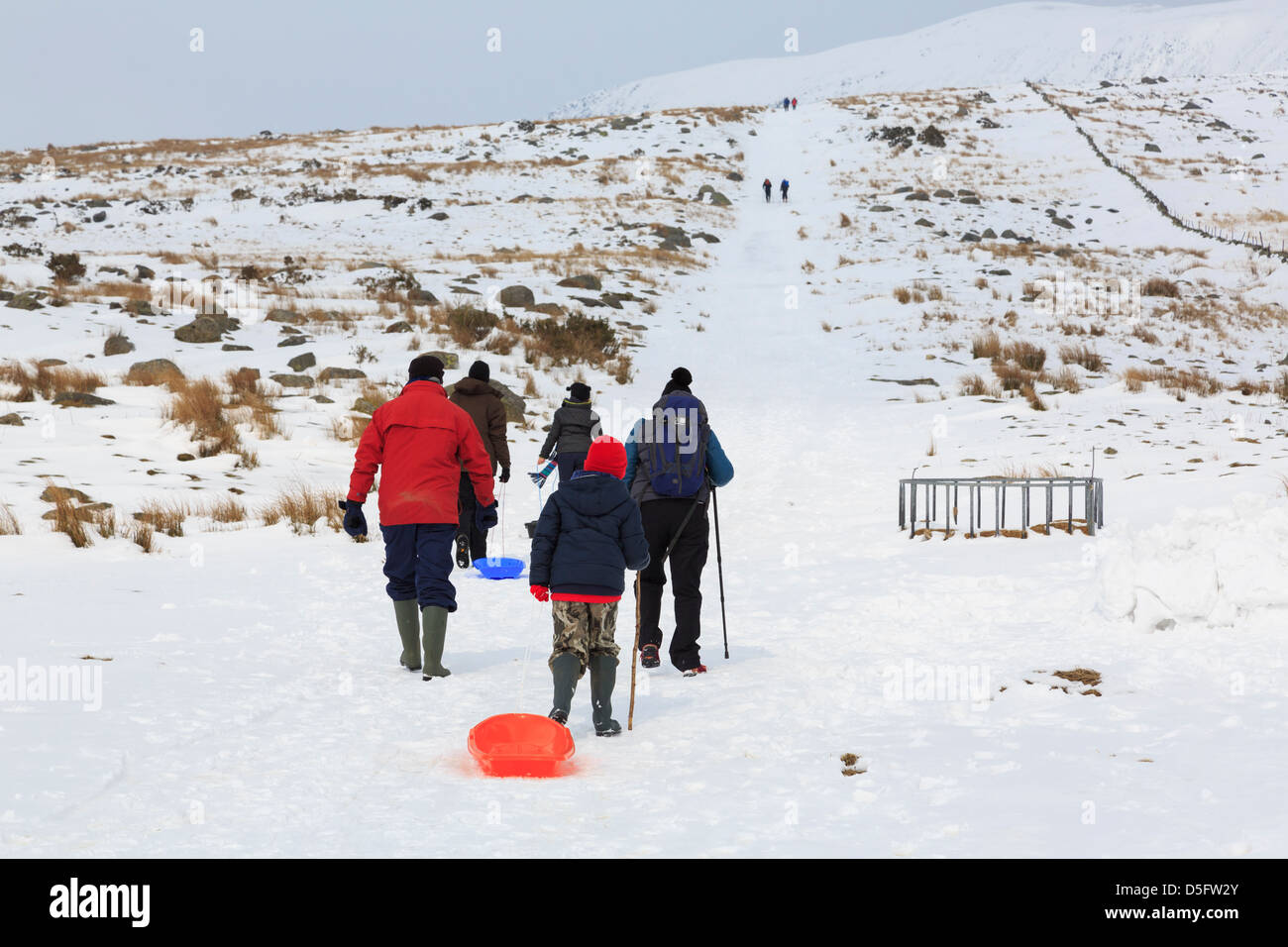 Uk snow sledging sledding hi-res stock photography and images - Alamy