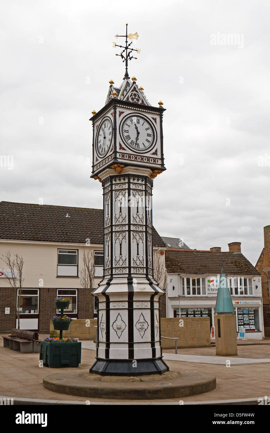 The town clock in Downham Market, Norfolk, presented by James Scott in ...
