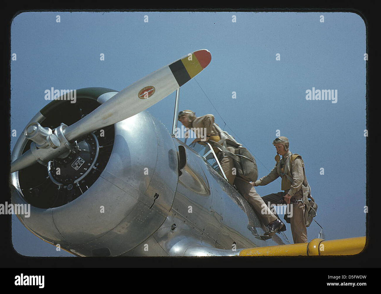 This photograph captures aviation cadets training at the Naval Air Base ...