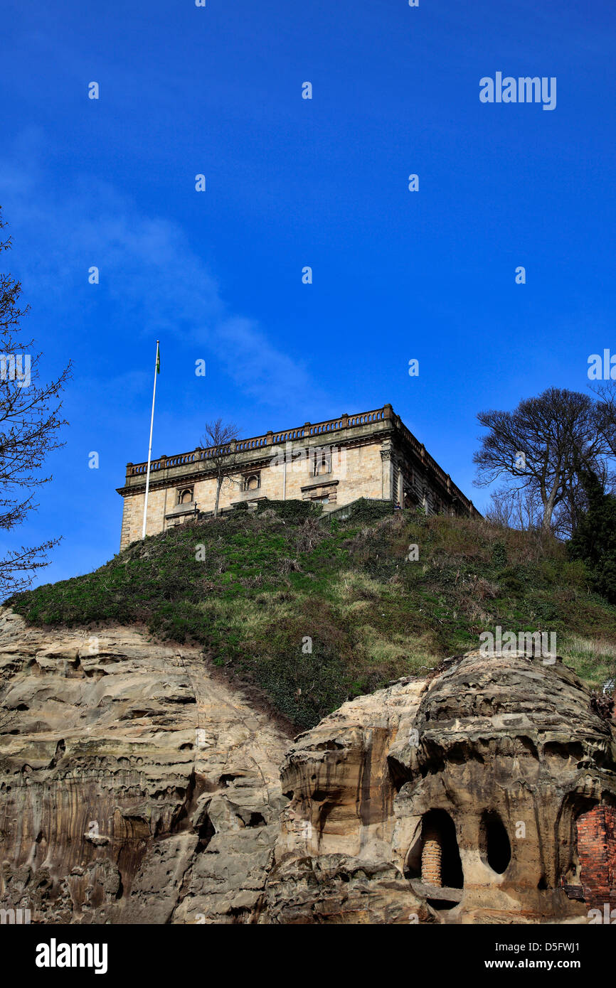 Summer view of Nottingham Castle, Nottingham city centre ...