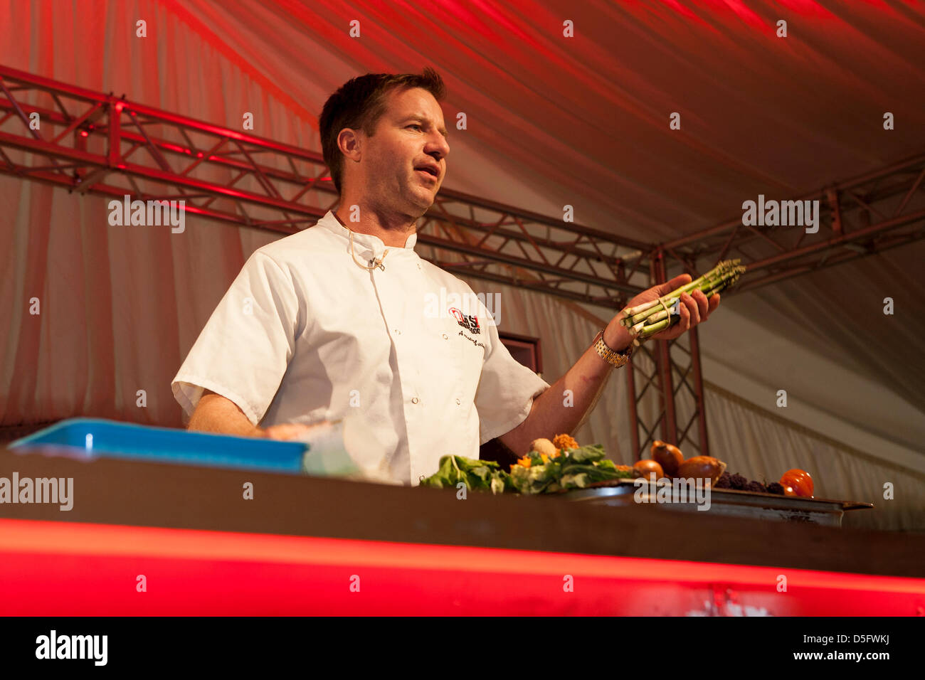 Chefs doing food preparation demonstrations Stock Photo - Alamy
