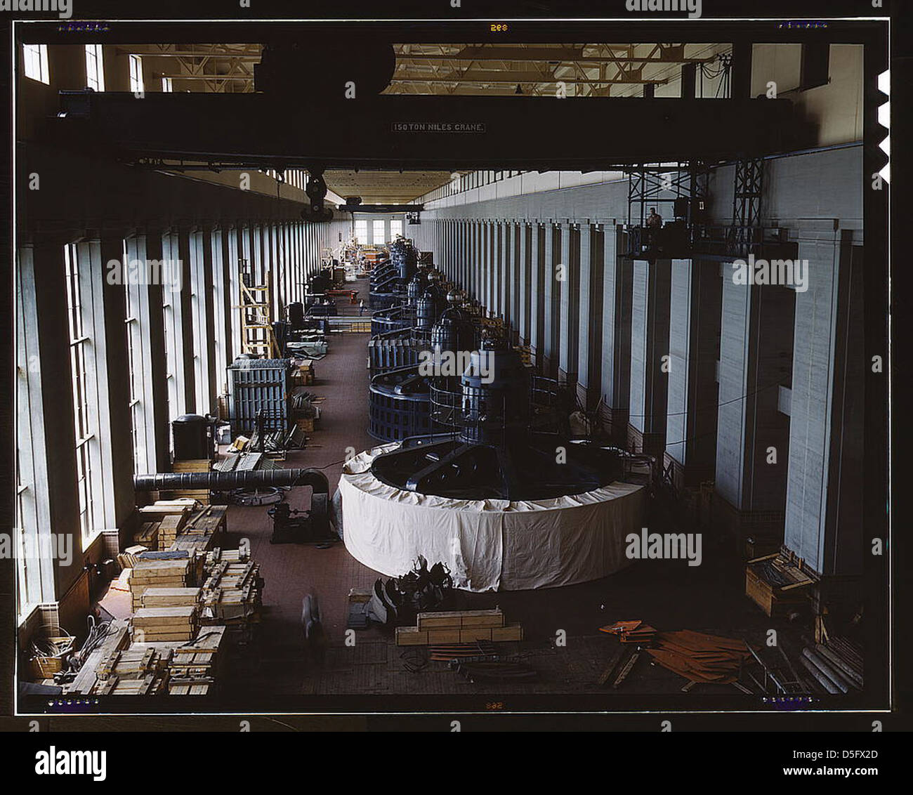 The generator room at Wilson Dam's new hydroelectric plant in Alabama ...