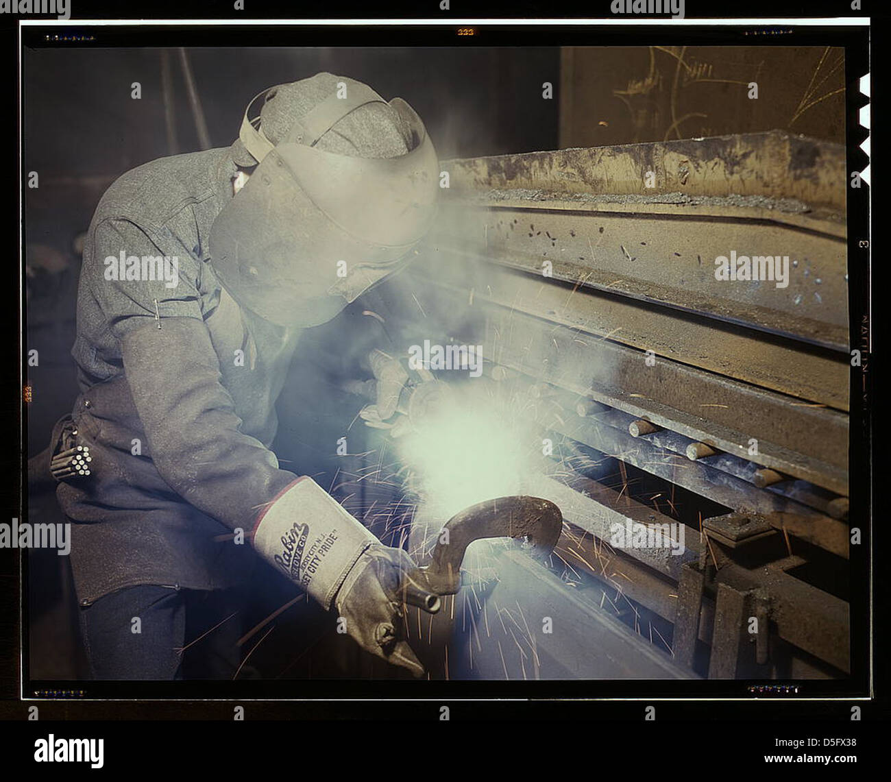 A welder at Combustion Engineering Company in Chattanooga, Tennessee ...