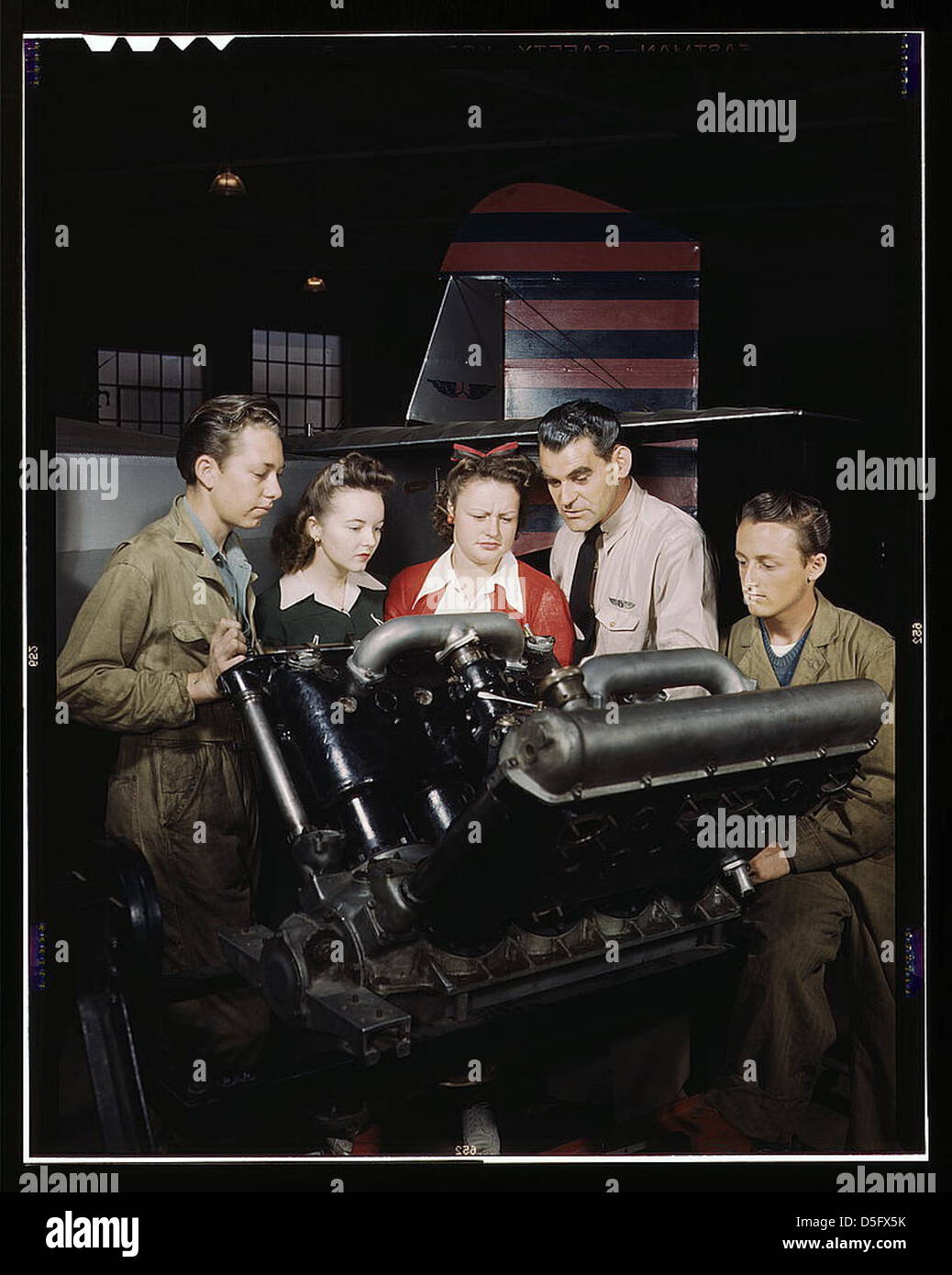 Students at Washington High School at class, training for specific ...