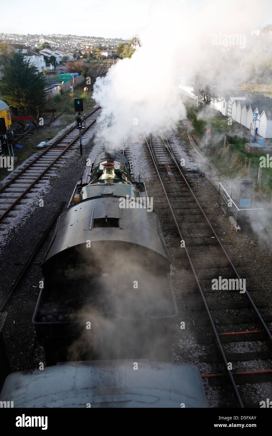 Steam Train at Paignton Devon England uk Stock Photo - Alamy