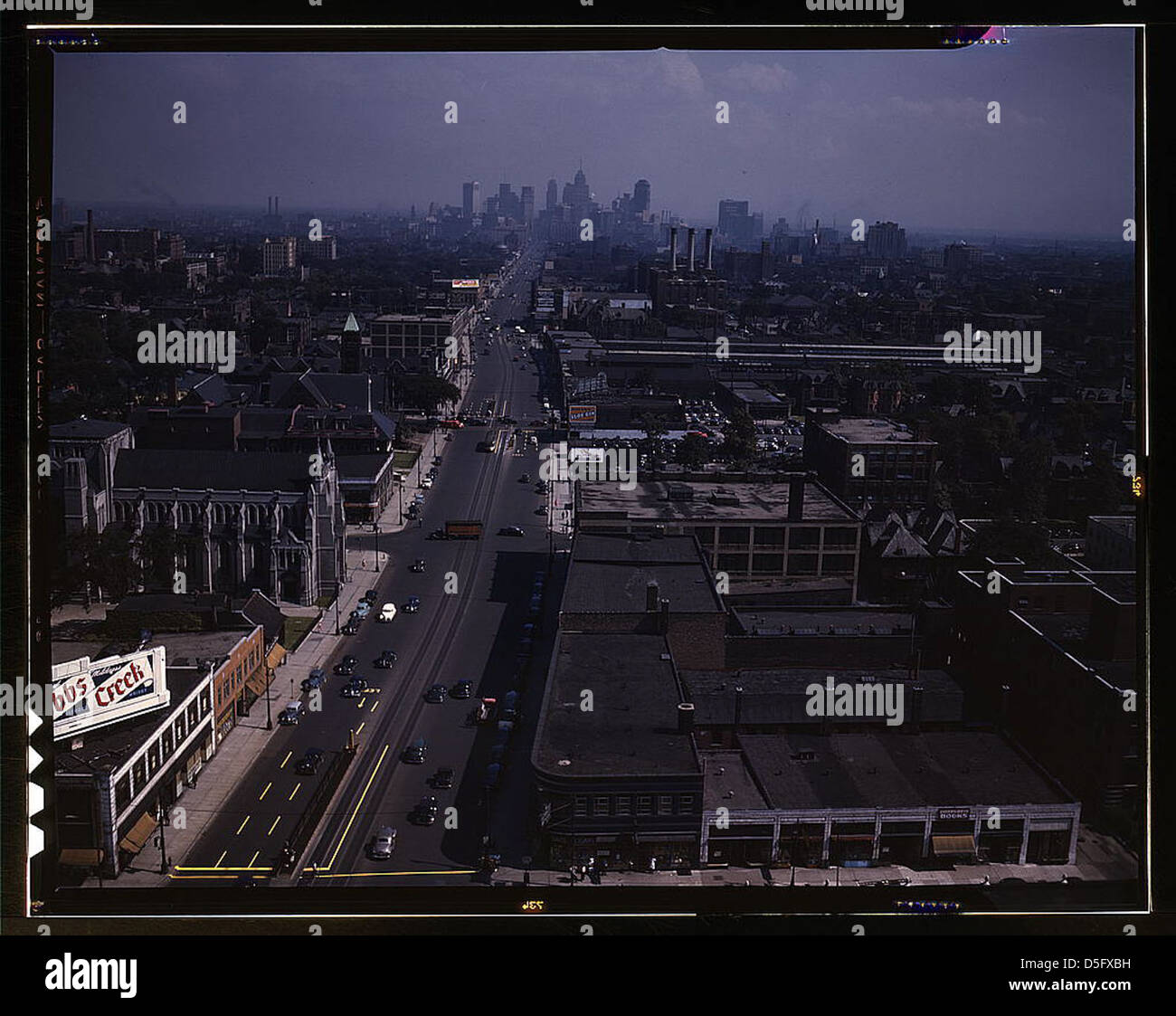 This 1942 photograph captures the view southward from the Maccabees ...