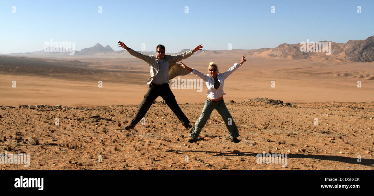 Jumping Hartman Valley Namibia Stock Photo - Alamy